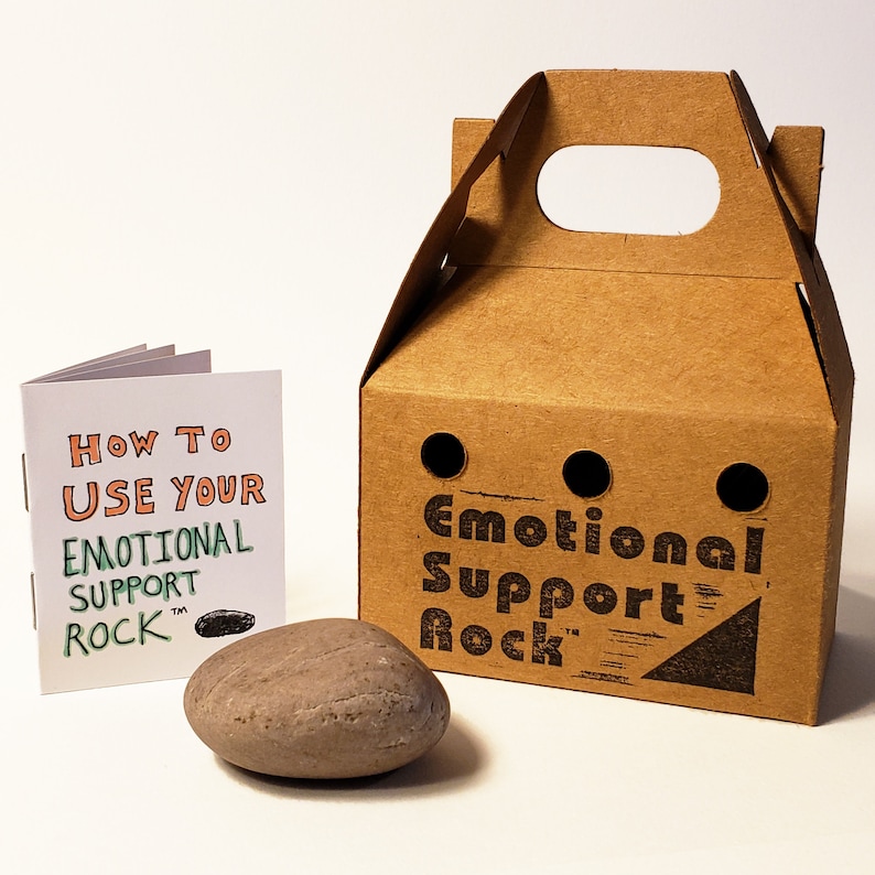 Emotional Support Rock - Etsy