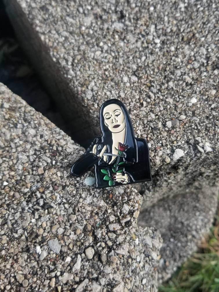 Morticia Pin - Etsy