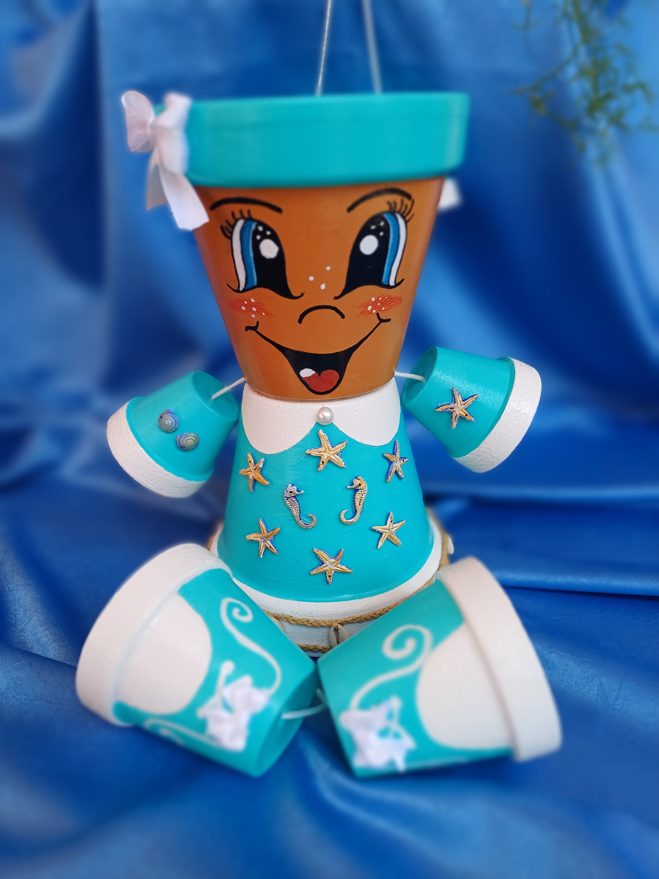 Clay Pot Figure, Terracotta, Doll, Flowerpot - Etsy
