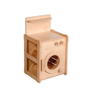 Toy Wooden Washing Machine DANA, Kids Pretend Play, Montessori Toys for ...