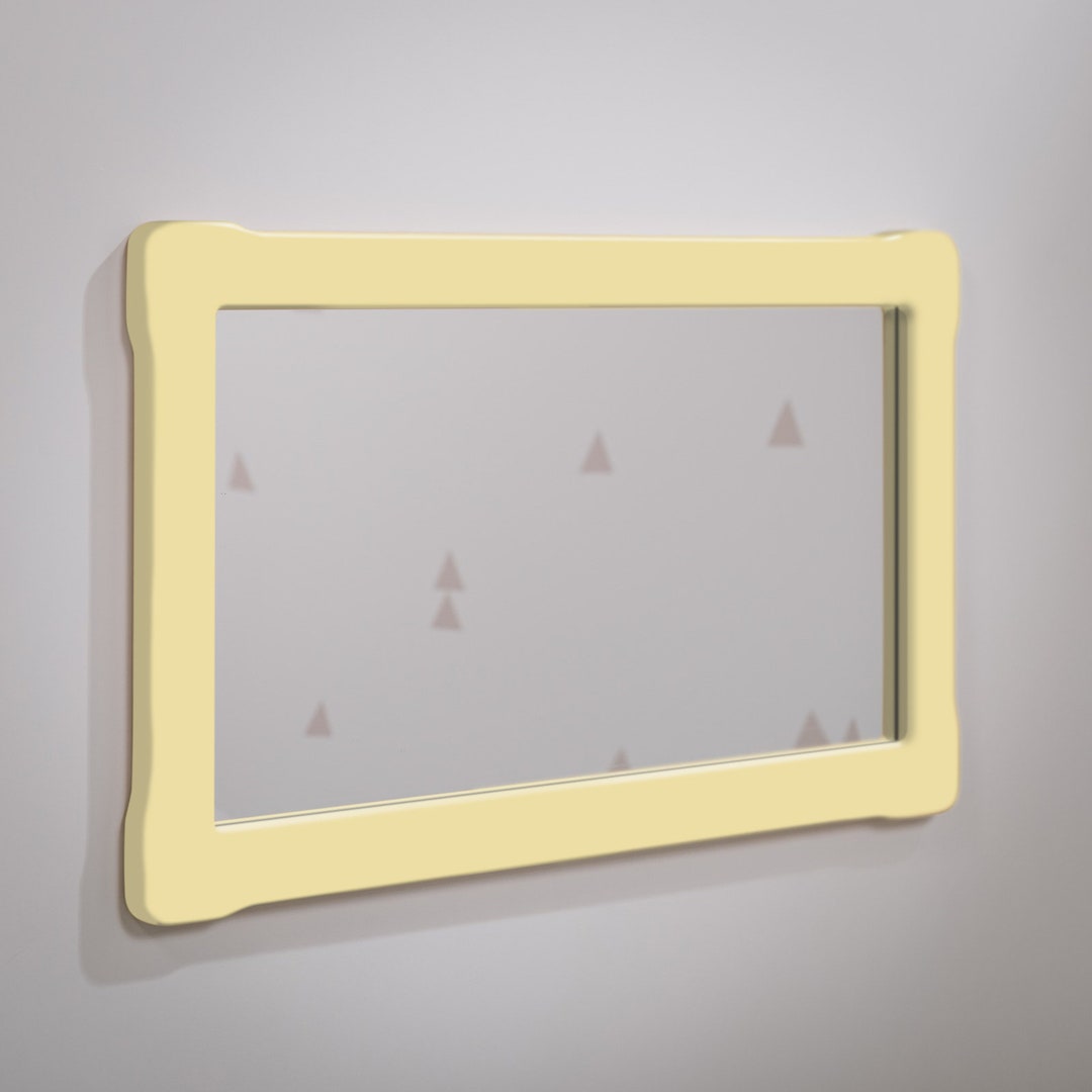 Big KIDS MIRROR, NURSERY Mirror, Montessori Decorative Cheesy Wooden ...