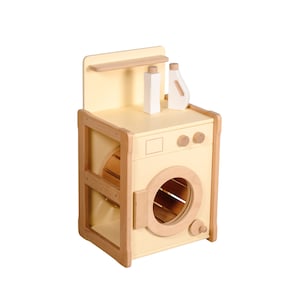Toy Wooden Washing Machine DANA, Kids Pretend Play, Montessori Toys for ...