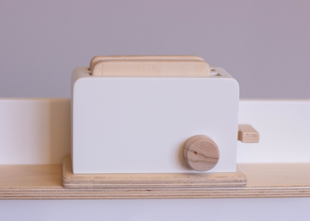 Wooden Toaster Toy: Pretend Play Kitchen Set With Bread - Etsy