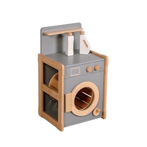 Wooden Toy Washing Machine: Montessori Pretend Play, Baby Registry Gift ...
