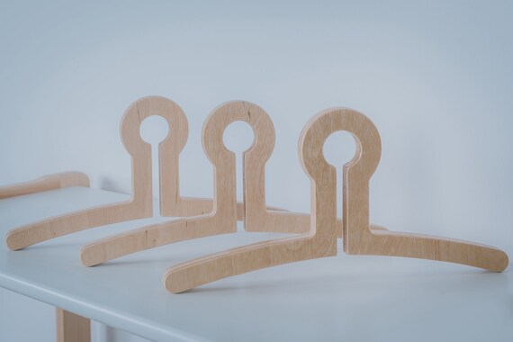 Wooden Hanger for Kids Woodjoy Set of 3 Pieces - Etsy