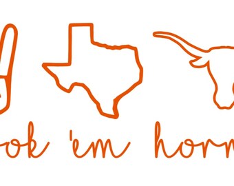 Hook Em Horns - Etsy