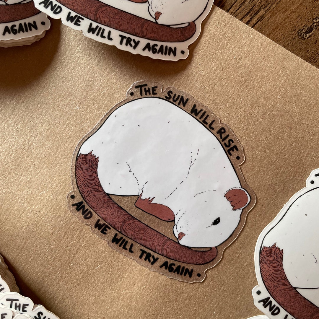 Transparent Vinyl Sticker No Spoons Left Rat - Etsy