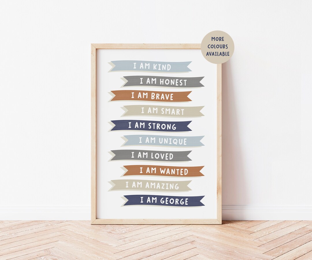 Positive Affirmation Print, Motivational Print, Self Care, Scandi Kids ...