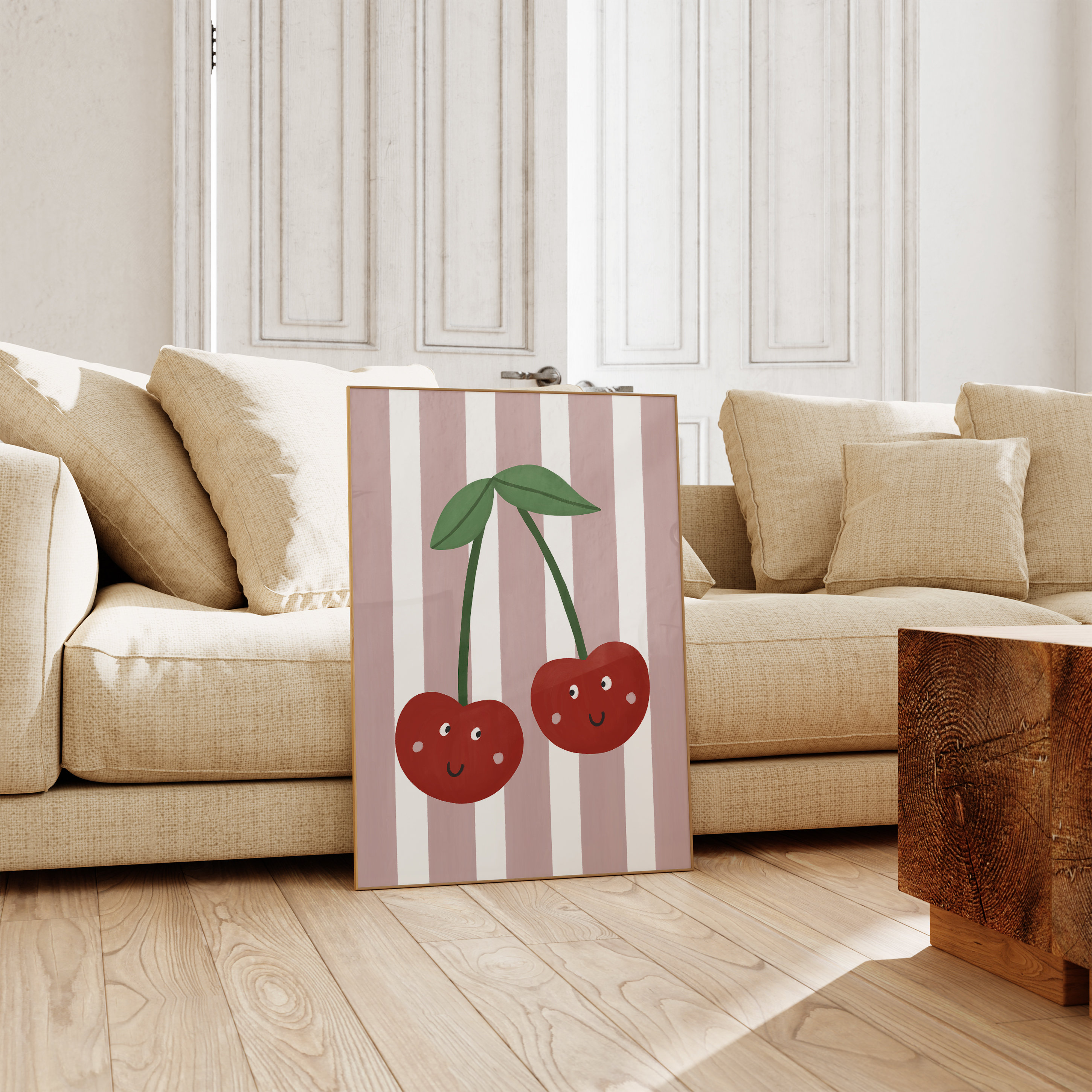 Cute Cherry Print, Kids Cherry Print, Cherries, Children's Wall Art ...