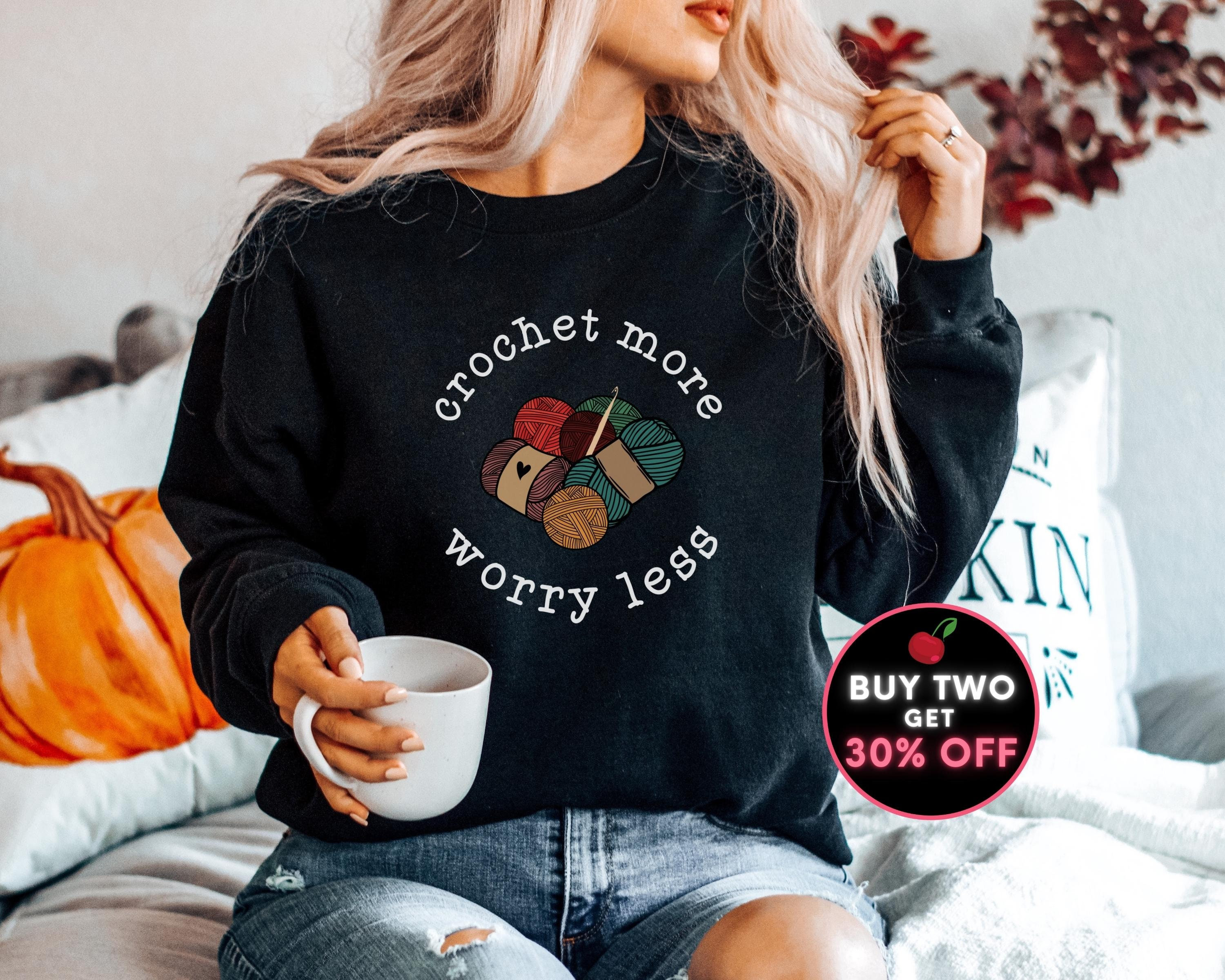 Cute Crochet Sweatshirt Crochet More Yarn Hook Sweatshirt Crafty Girl ...