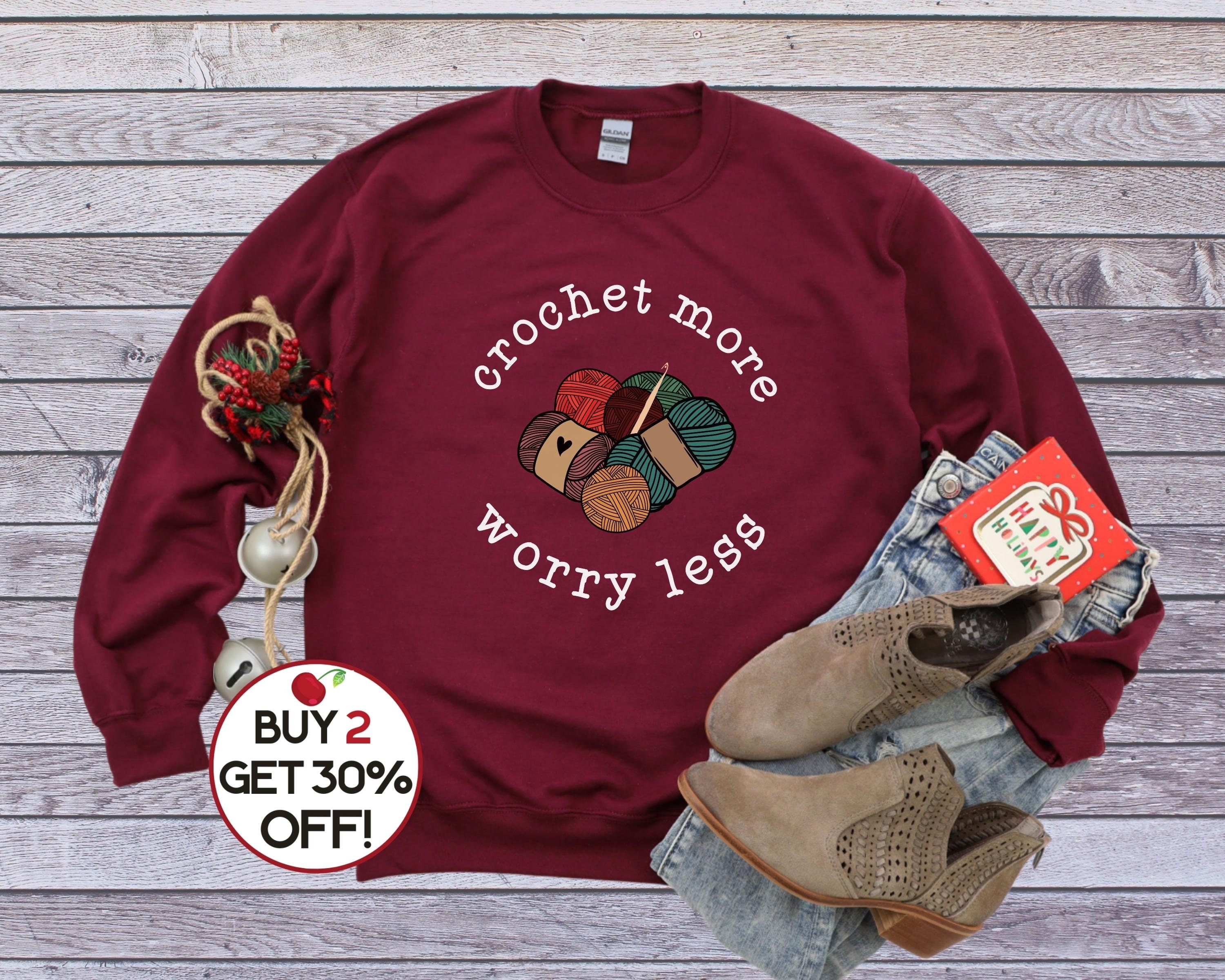 Cute Crochet Sweatshirt Crochet More Yarn Hook Sweatshirt Crafty Girl ...