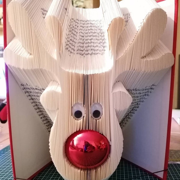 Reindeer Book Fold - Etsy