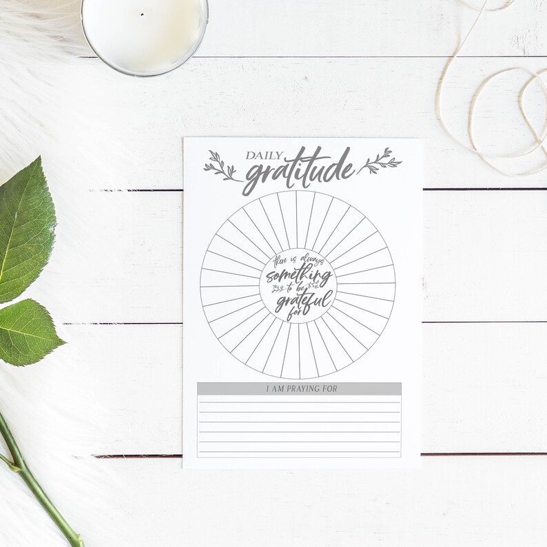 Daily Gratitude Tracker -- - Etsy