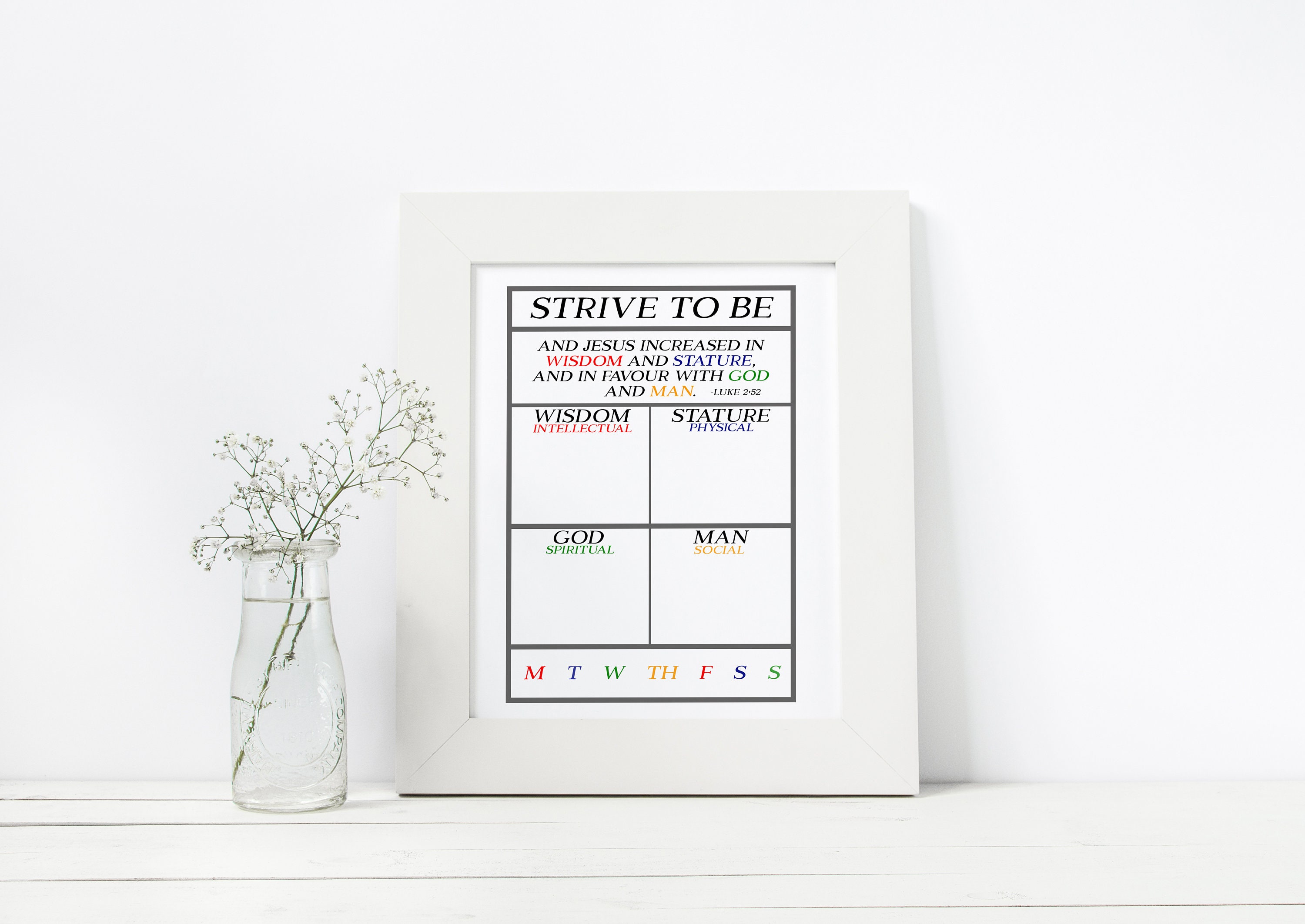 Strive to Be Goal Setting Printable - Etsy