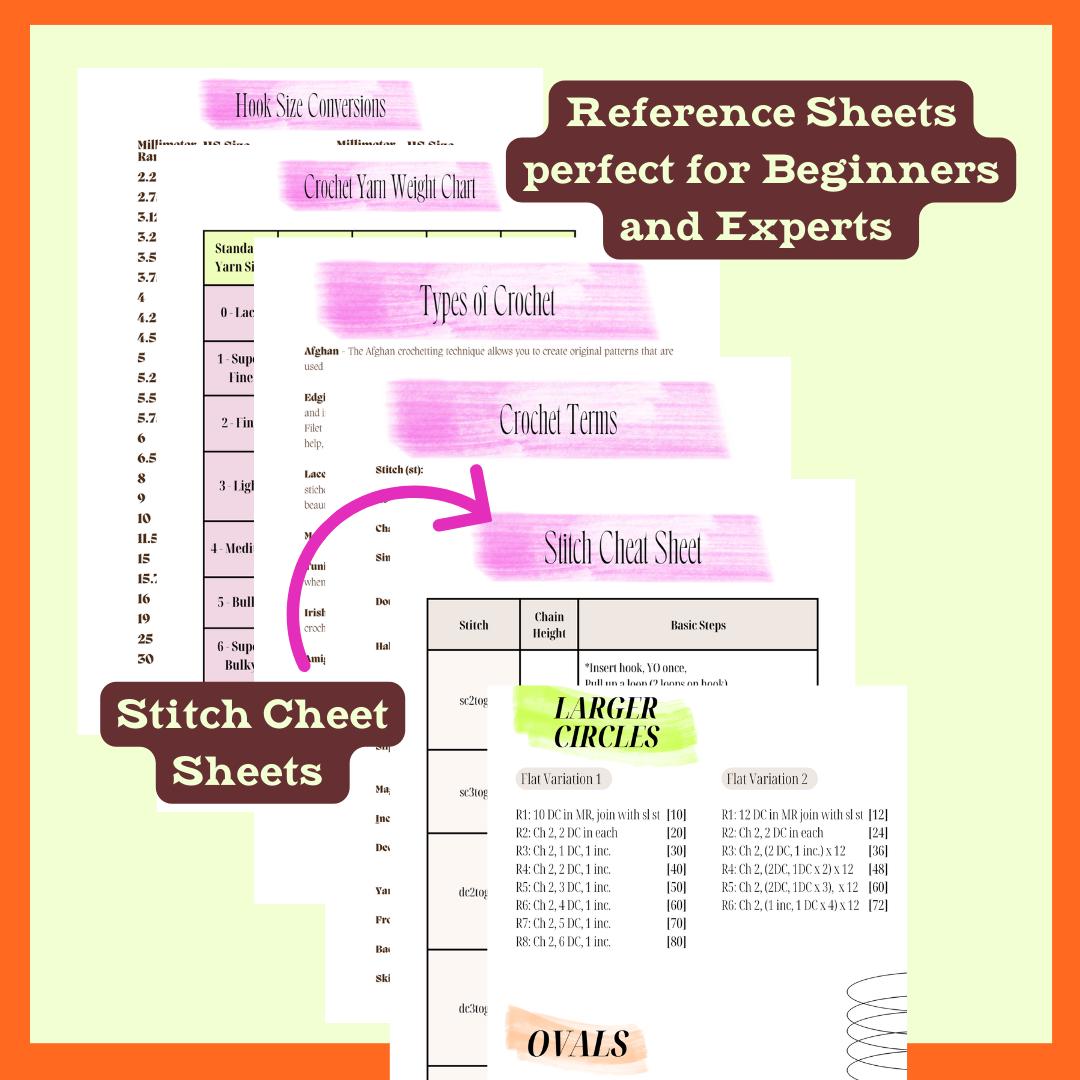 Printable Crochet Stitch Guide: Symbol Chart, Easy Reference (PDF ...