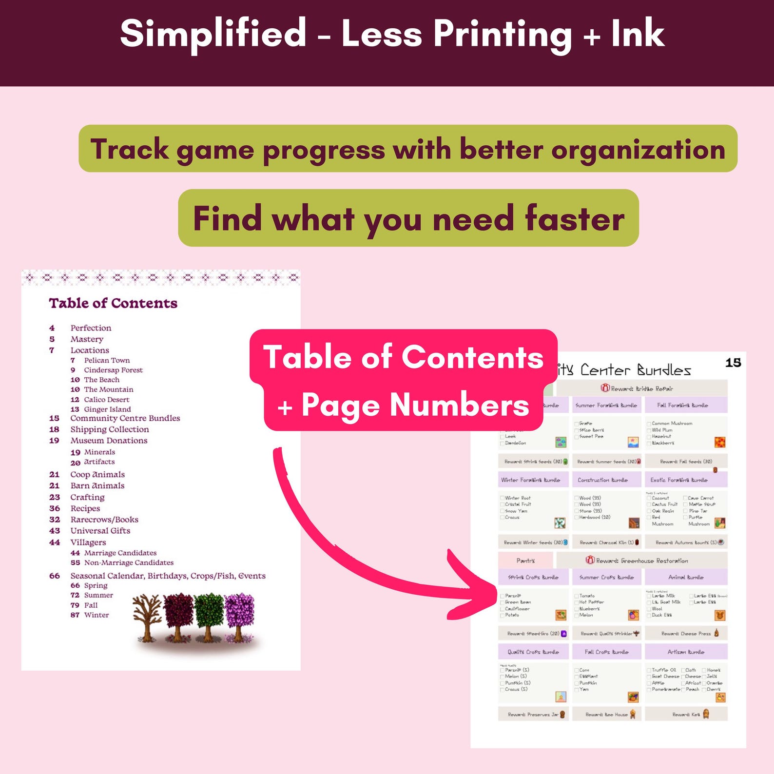 90+ Pages Updated to 1.6 Stardew Valley Printable Progress Tracker PDF ...