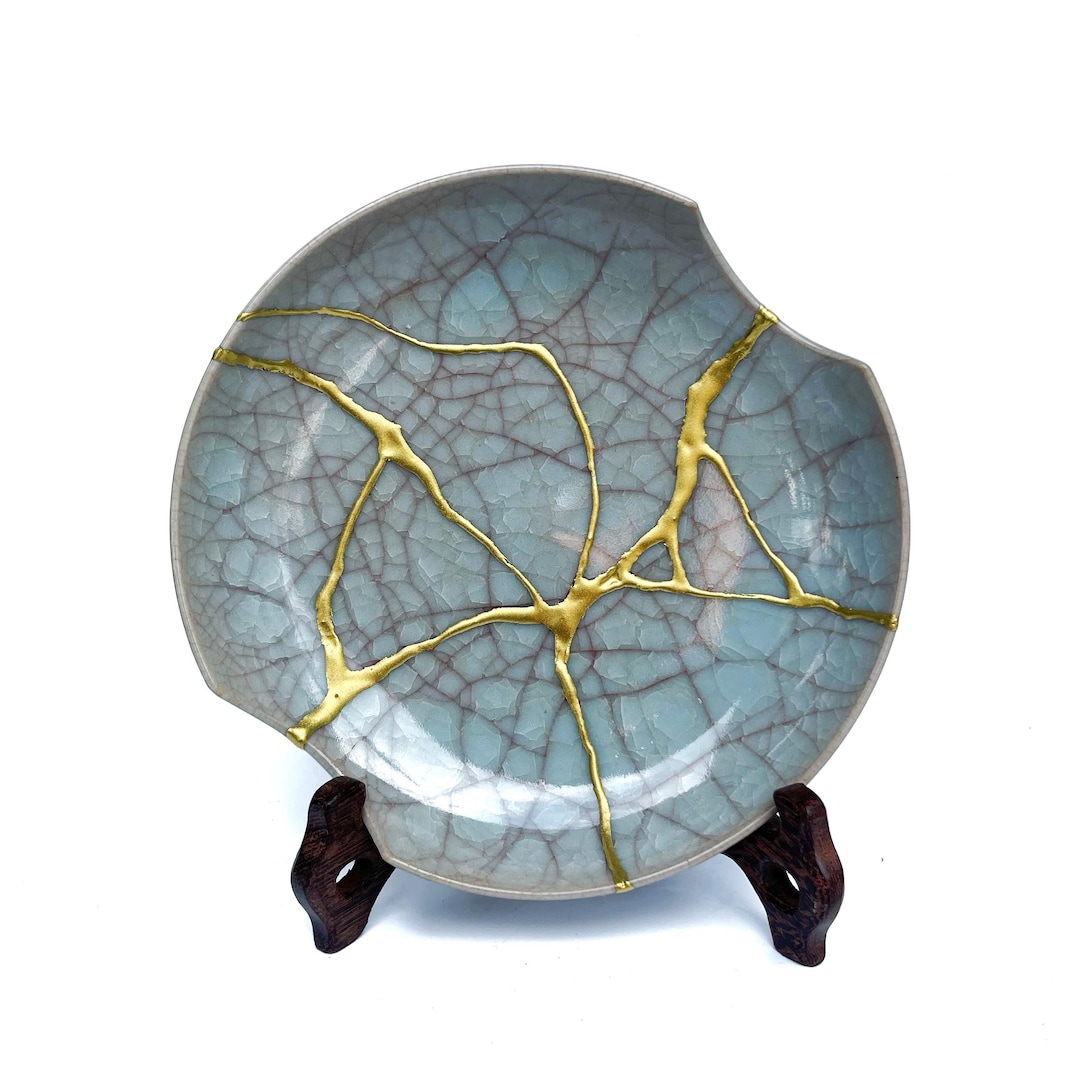Include Wood Stand ,kintsugi Gifts, Kintsugi Bowl, Japanese Art in ...