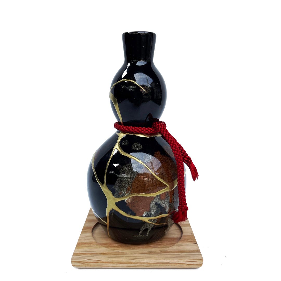 Include Wood Base ,kintsugi Gifts, Kintsugi Vase, Japanese Art in ...
