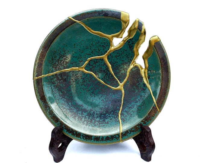 Include Wood Stand ,kintsugi Gifts, Kintsugi Bowl, Japanese Art in ...
