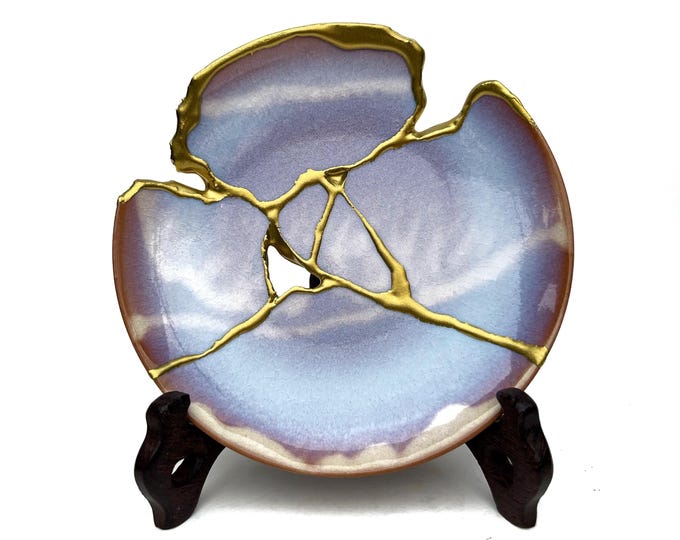 Include Wood Stand ,kintsugi Gifts, Kintsugi Bowl, Japanese Art in ...