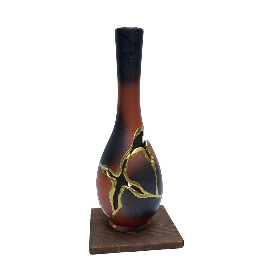 Include Wood Base ,kintsugi Gifts, Kintsugi Vase, Japanese Art in ...