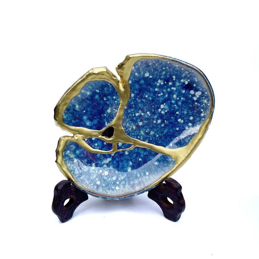 Include Wood Stand ,kintsugi Gifts, Kintsugi Bowl, Japanese Art in ...