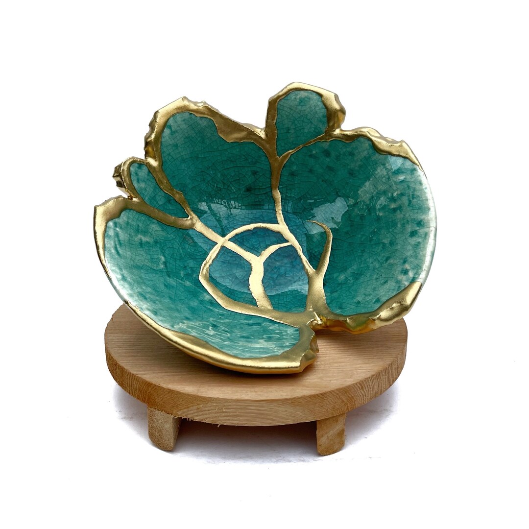 Include Wood Base,kintsugi Gifts, Kintsugi Bowl, Japanese Art in ...