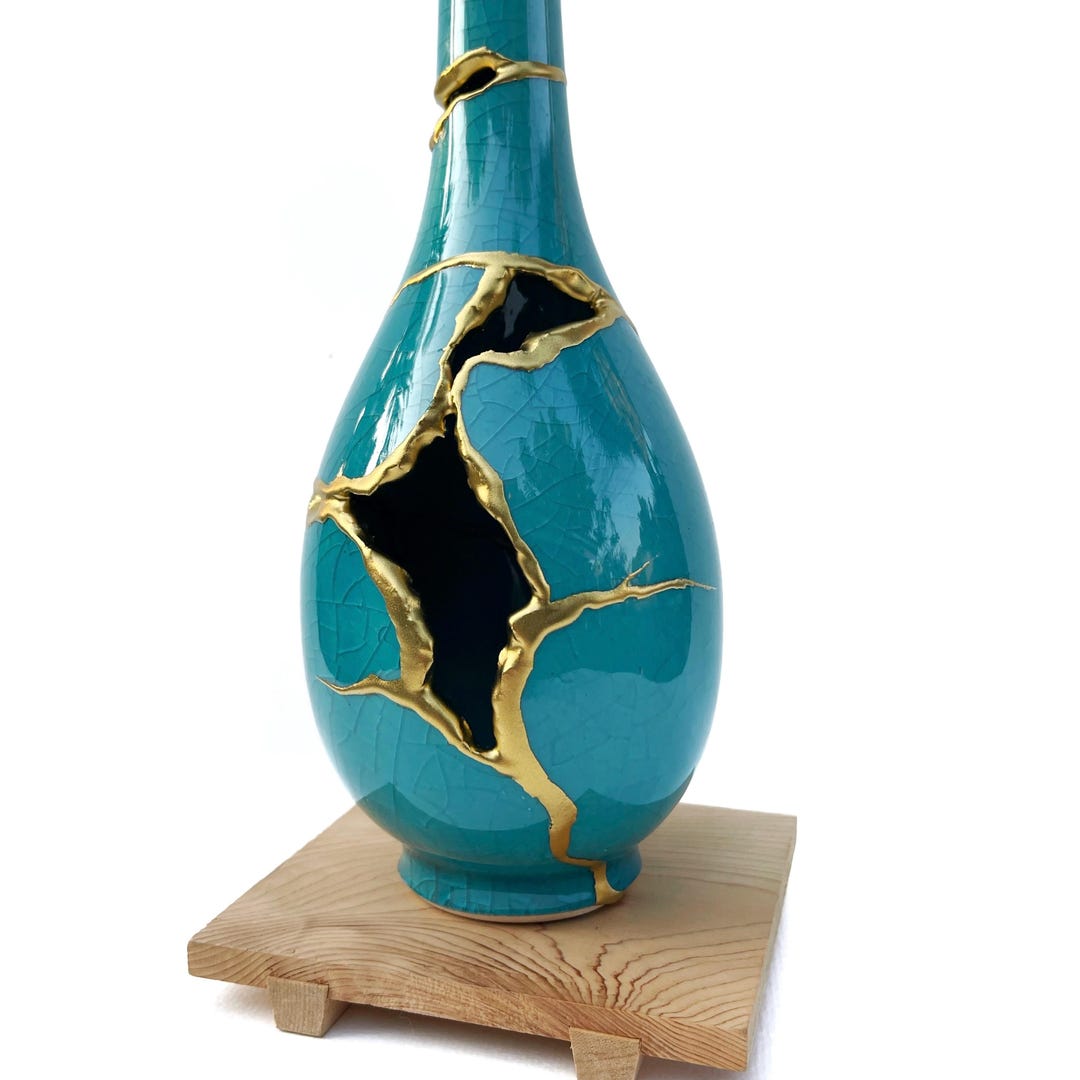 Include Wood Base ,kintsugi Gifts, Kintsugi Bowl, Japanese Art in ...