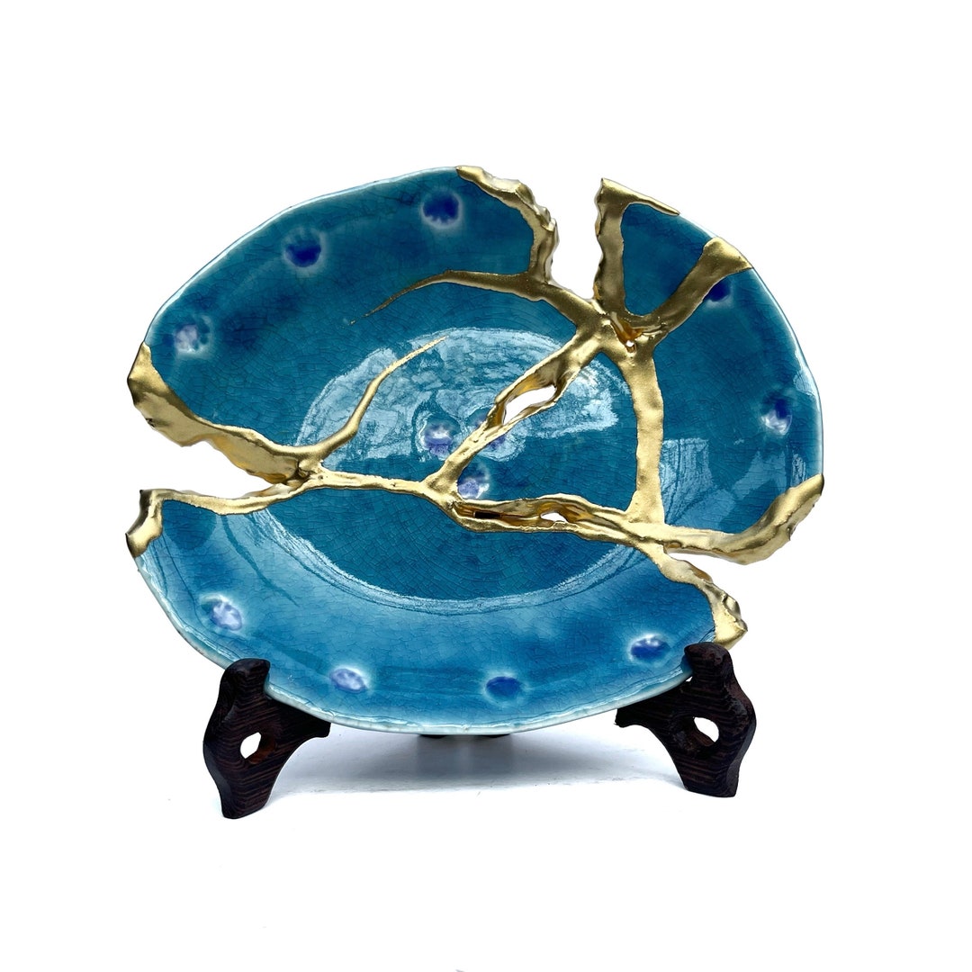 Include Wood Stand-kintsugi Gifts, Kintsugi Bowl, Japanese Art in ...