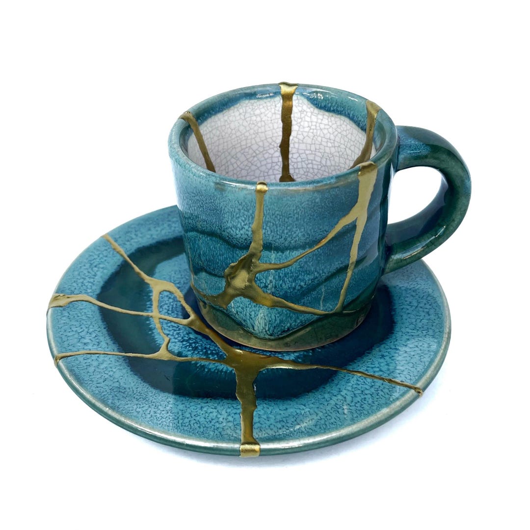 Kintsugi ,kintsugi Coffee Set, Kintsugi Bowl, Japanese Art in Repairing ...