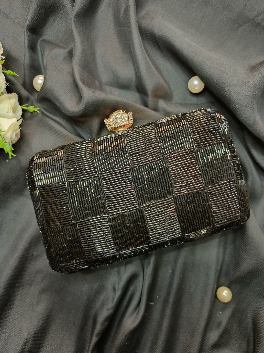 The SIDRA Clutch (gold, Black, Rose Gold and Silver) - Etsy