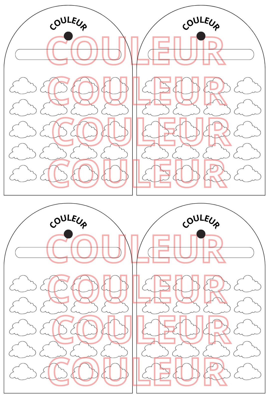 Cloud Color Chart PDF File to Download and Print - Etsy