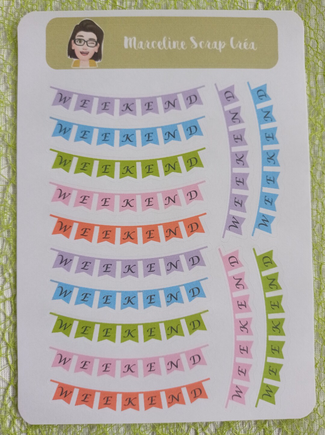 Sheet of 14 Weekend Stickers for Planner - Etsy