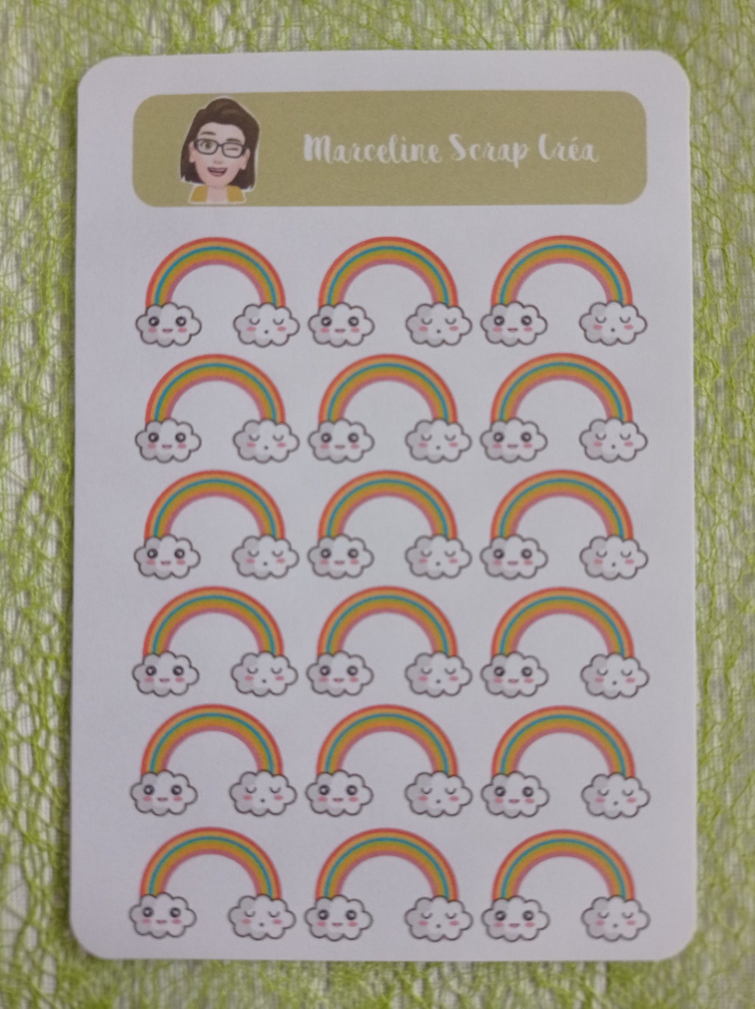 Planche de 18 stickers Arc en Ciel autocollants pour Planner - Etsy ...