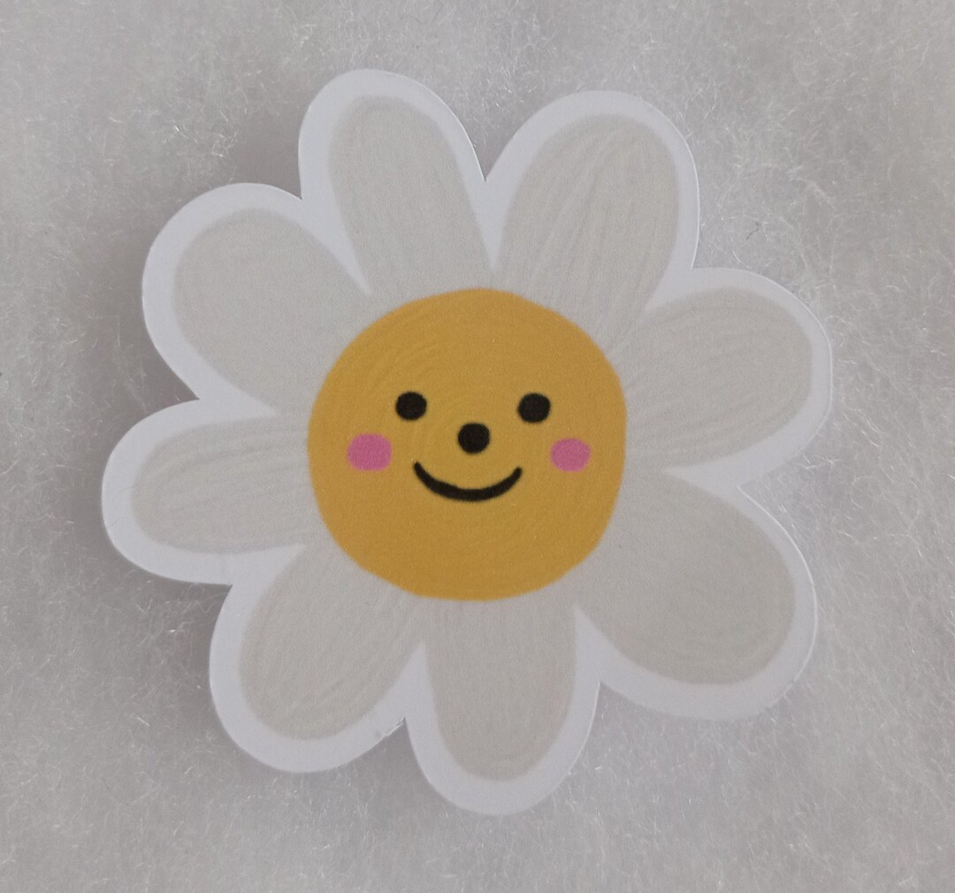 Personalized Die-cut, Laminated, Printed Flower Sticker - Etsy
