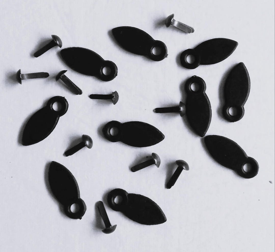 Black Flip-flops Plus Parisian Fasteners, Bronze Brads - Etsy
