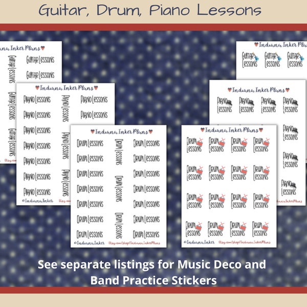 Piano Lessons Stickers - Etsy