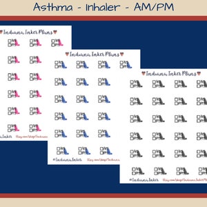 Asthma Stickers, Inhaler Stickers, Rescue Inhaler, Medical, Planner ...