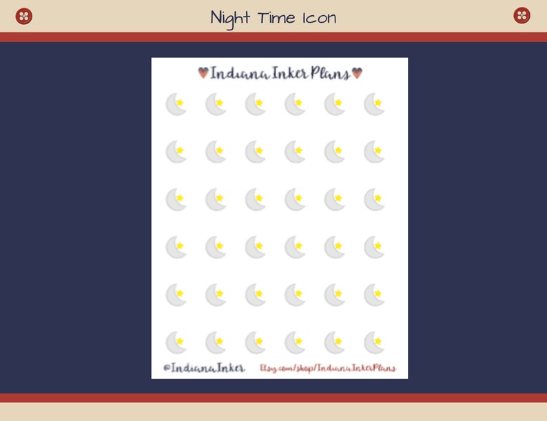 Stargazing Stickers Full Moon Night Time Weather Icons - Etsy