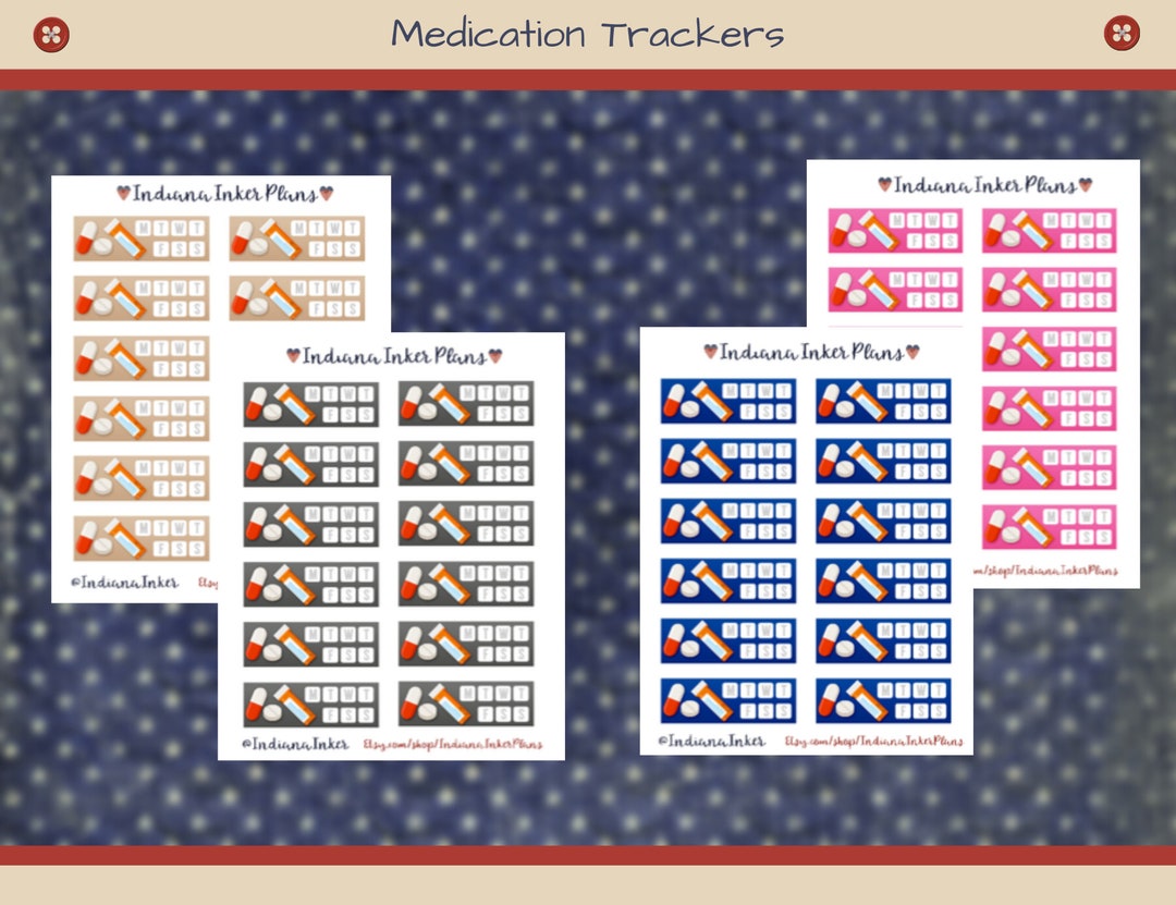 Medication Tracker Planner Stickers, Prescription Stickers, Medical ...