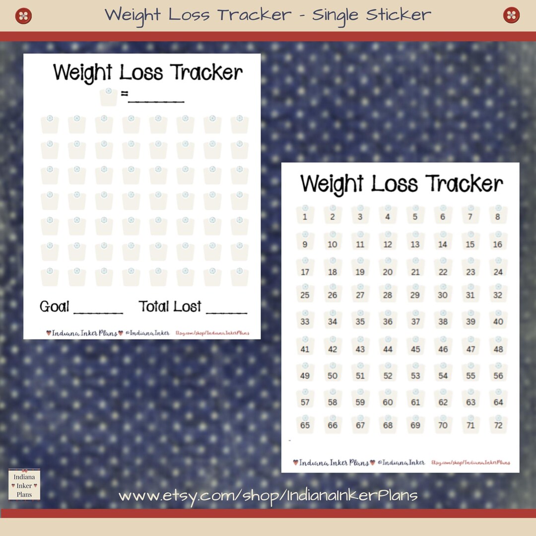 Weight Loss Trackers, Large Planner Stickers, Scrapbooking, Journaling ...