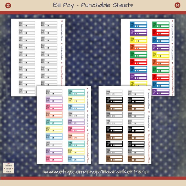 Bill Pay Stickers - Etsy