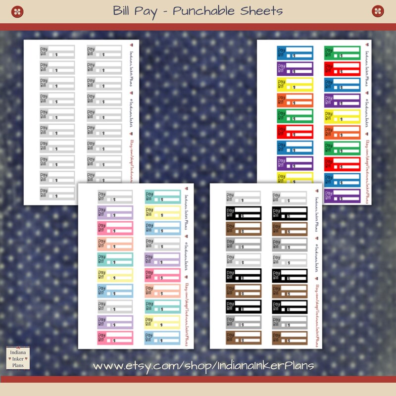 Bill Pay Stickers - Etsy