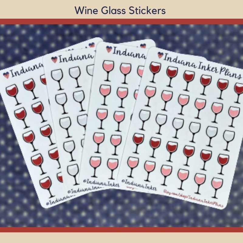 Wine Glass Stickers - Etsy