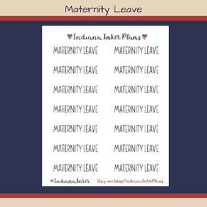 Medical Leave Script Stickers, Maternity Leave, Paternity Leave, Short ...