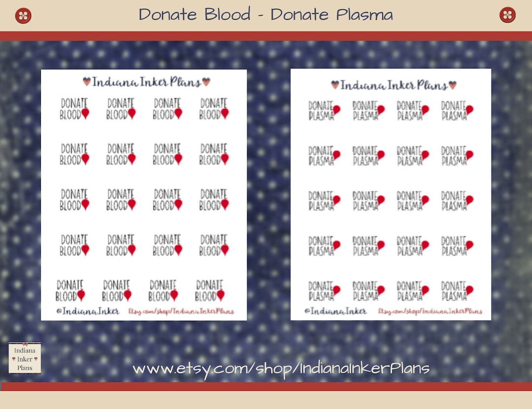 Donate Blood Stickers, Donate Plasma Stickers, Medical Planner Stickers ...