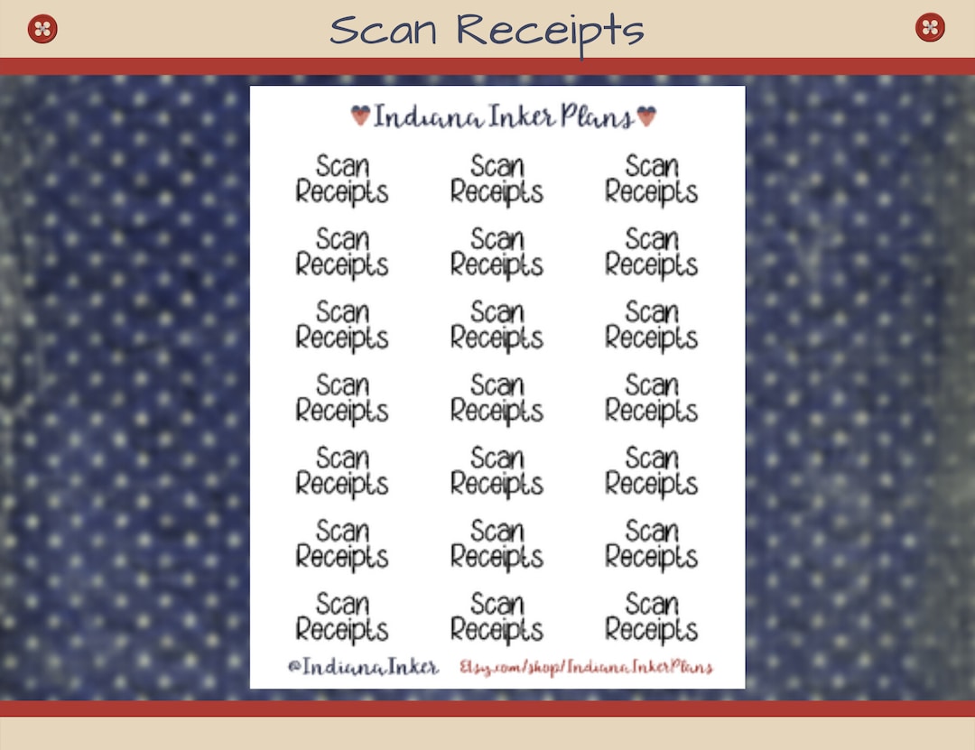 Scan Receipts Stickers, Planner Stickers, Food Stickers, Scrapbooking ...