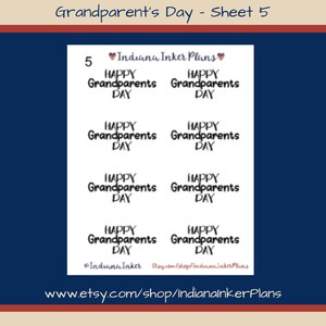 Grandparents Day Stickers, Stick People, Planner Stickers, Scrapbooking ...