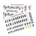 Long Weekend Getaway Planner Stickers Black Script Stickers - Etsy