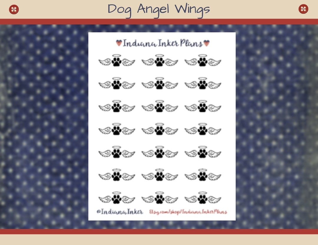 Dog Angel Wing Stickers - Etsy
